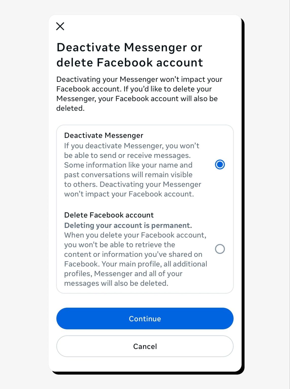 How To Delete Or Deactivate Your Facebook Messenger Account