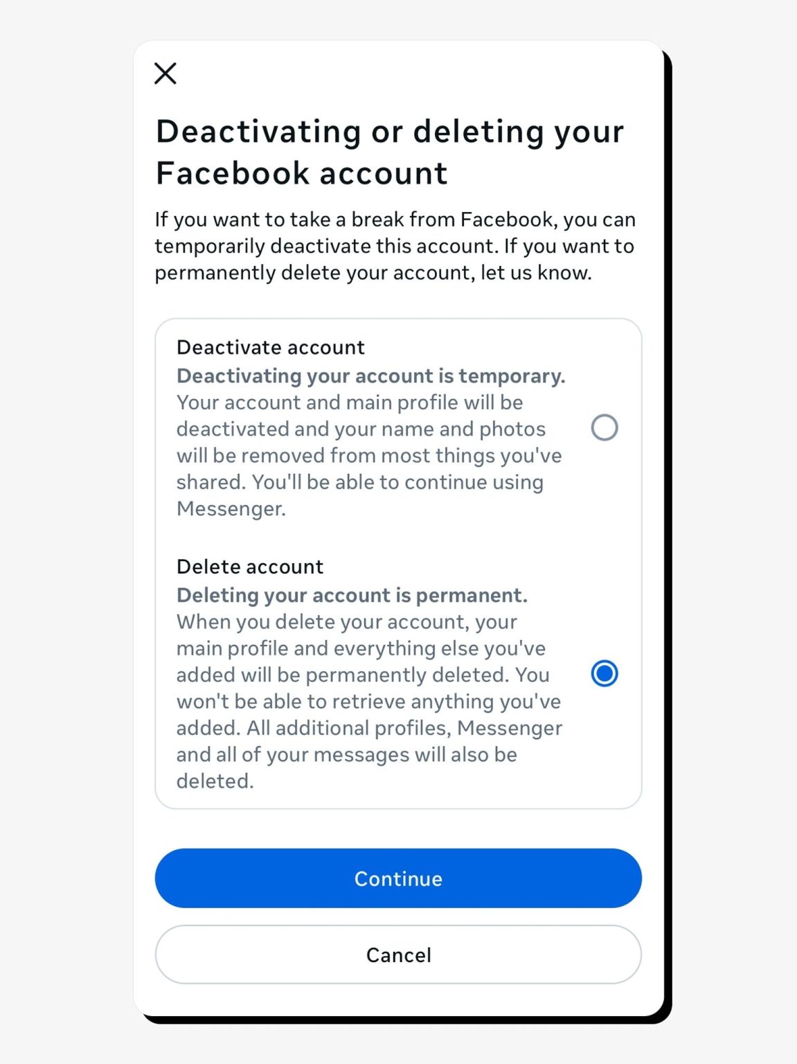 How To Delete Or Deactivate Your Facebook Messenger Account