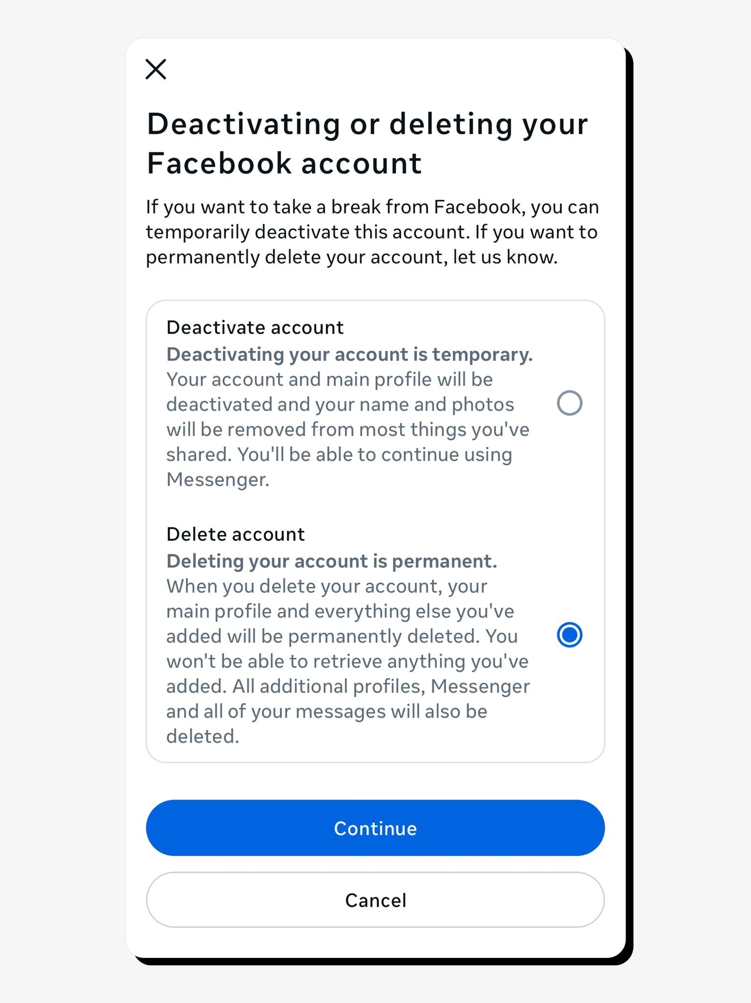 How To Delete Or Deactivate Your Facebook Messenger Account