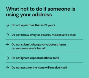 What To Do If Someone Uses Your Address Without Permission