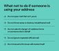 What To Do If Someone Uses Your Address Without Permission